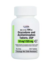 Oxycodone and Acetaminophen – Camber Pharmaceuticals